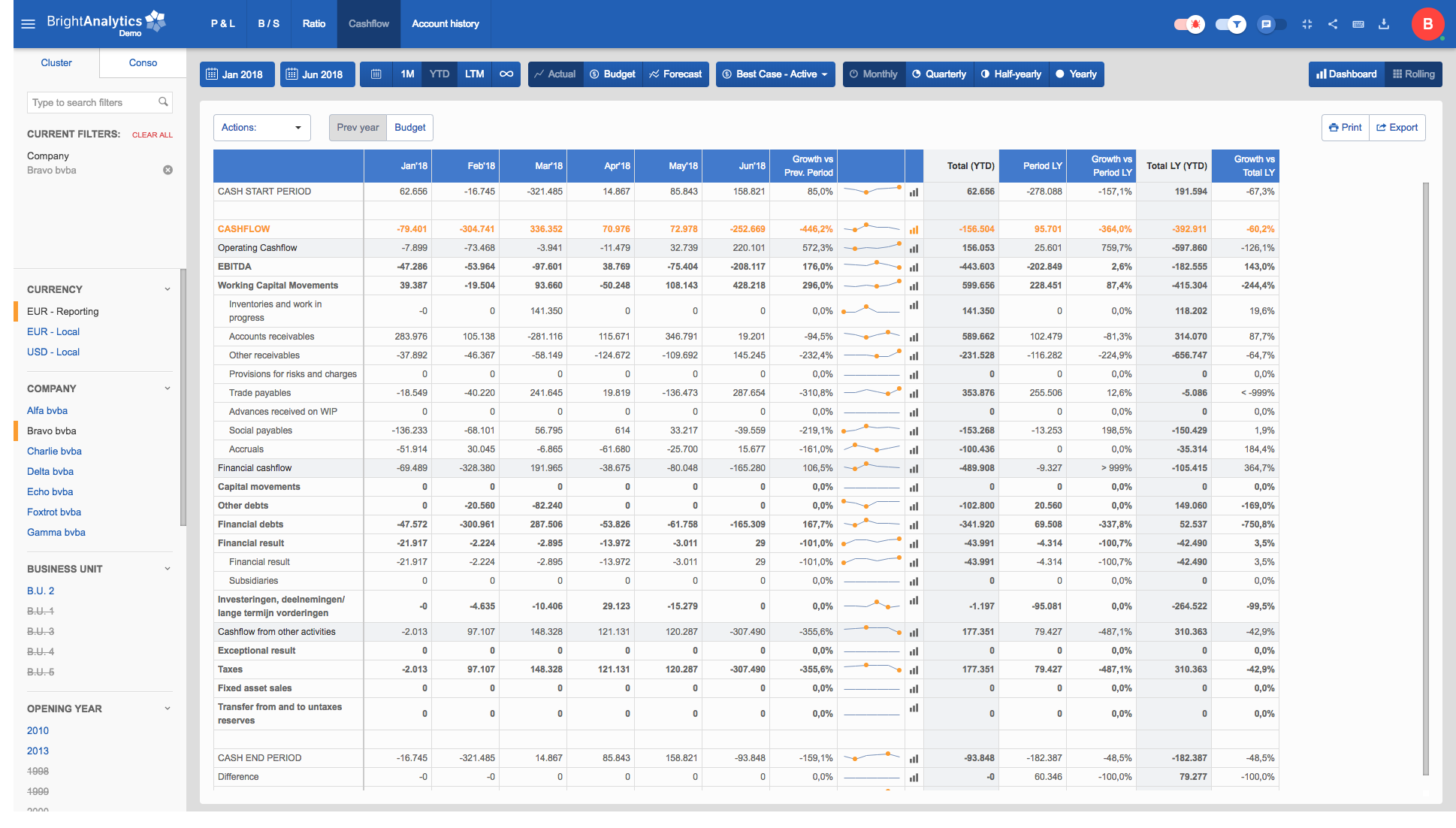 #1 tool voor uw cashflow statement - BrightAnalytics